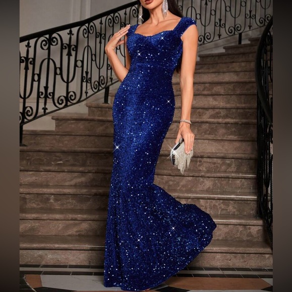 Dresses | Luxe Mermaid Hem Party Sequins Dress | Poshmark